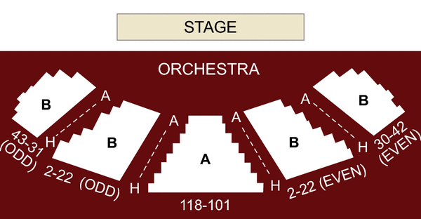 Mitzi E Newhouse Theater at Lincoln Center New York, NY - seating chart ...